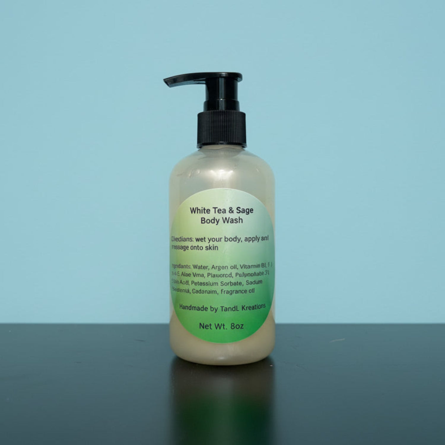 White Tea & Sage Body Wash | Argan Oil Hydration | TandL Kreations